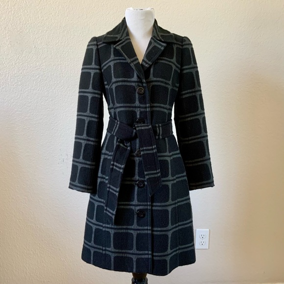 Trina Turk | Jackets & Coats | Trina Turk Plaid Coat Sz | Poshmark